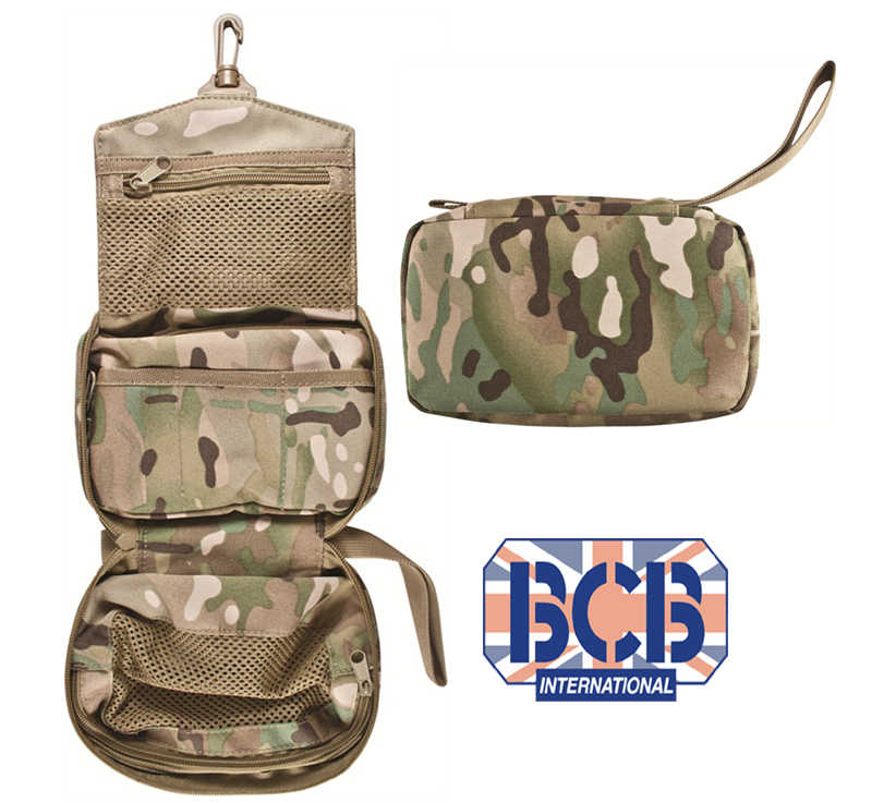 Mens British Army Military Hanging Wash Shave Toilet Travel Bag Kit ...